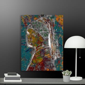 Abstract Portrait No. 1 : The Girl With A Pearl Earring , Large Digital ...