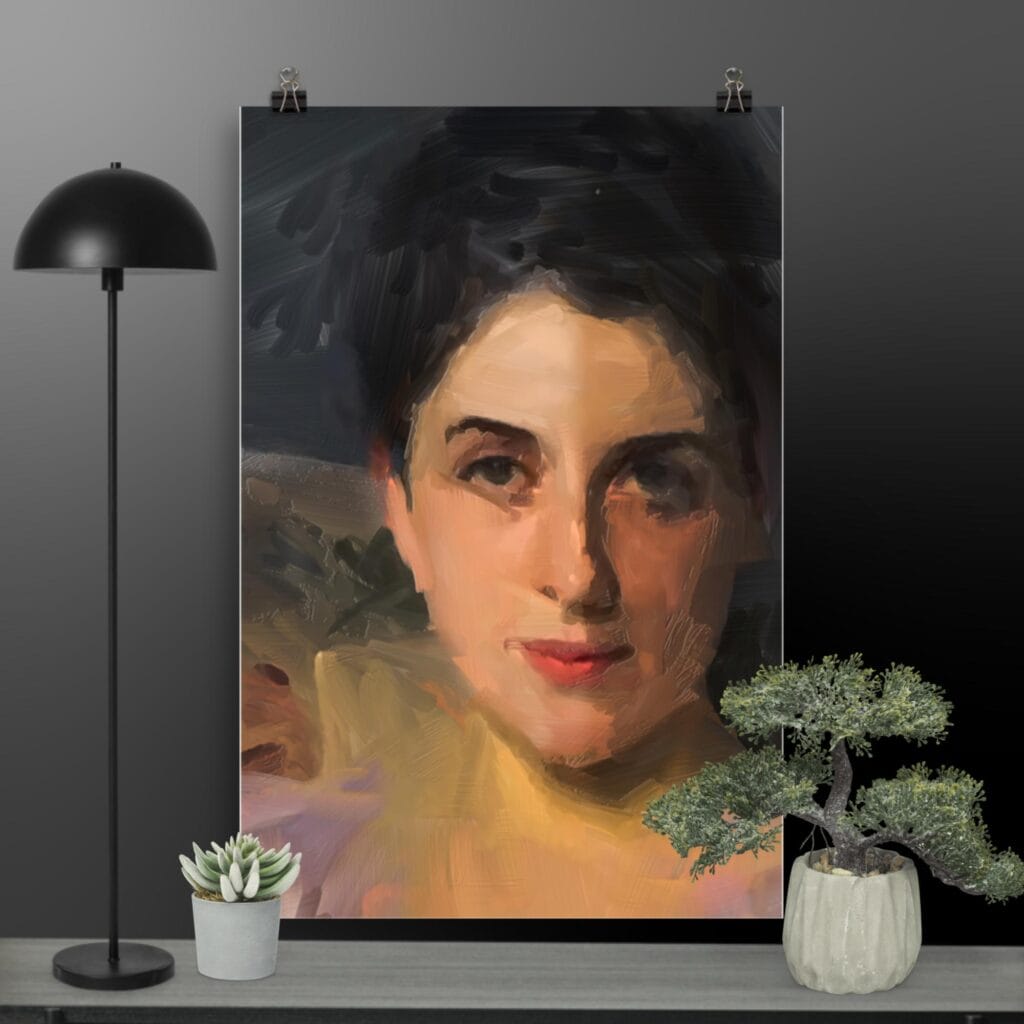 Abstract Self Portrait No. 4 : Lady Agnew Portrait , Large Digital Wall ...