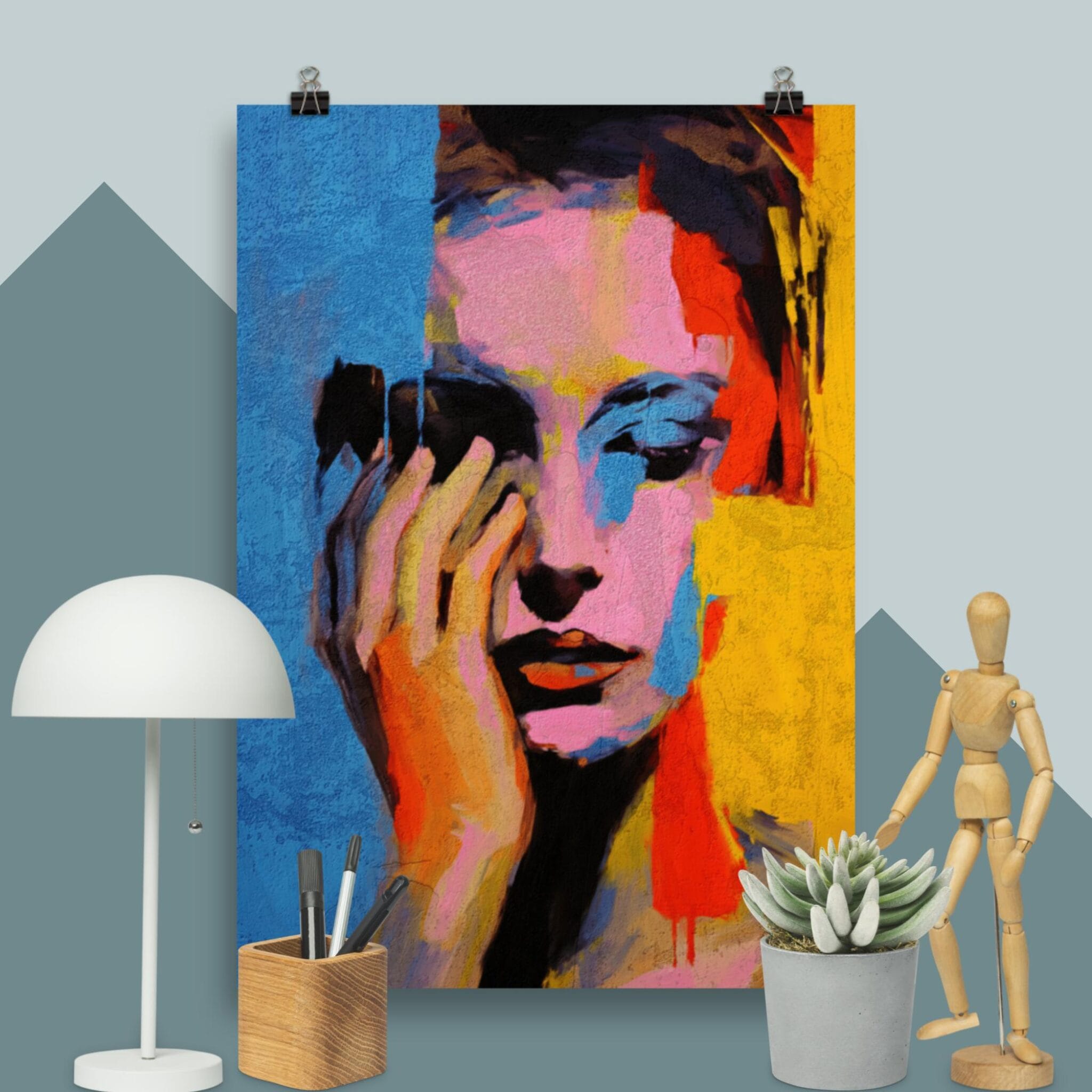 Abstract Self Portrait No. 6 : Boredom , Large Digital Wall Art Fine ...