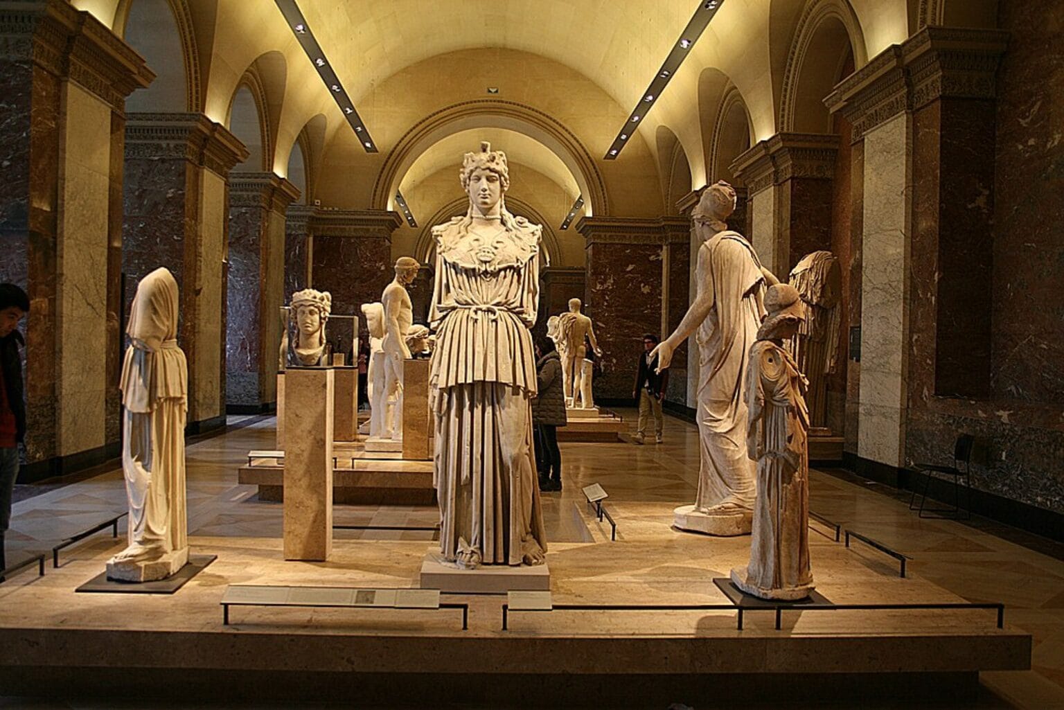 What are the lesser-known sections of the Louvre