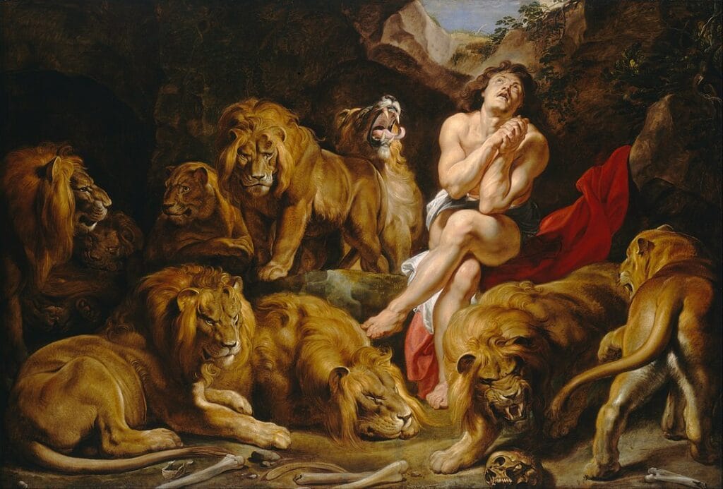Miracle of Daniel in the Lions’ Den by Peter Paul Rubens